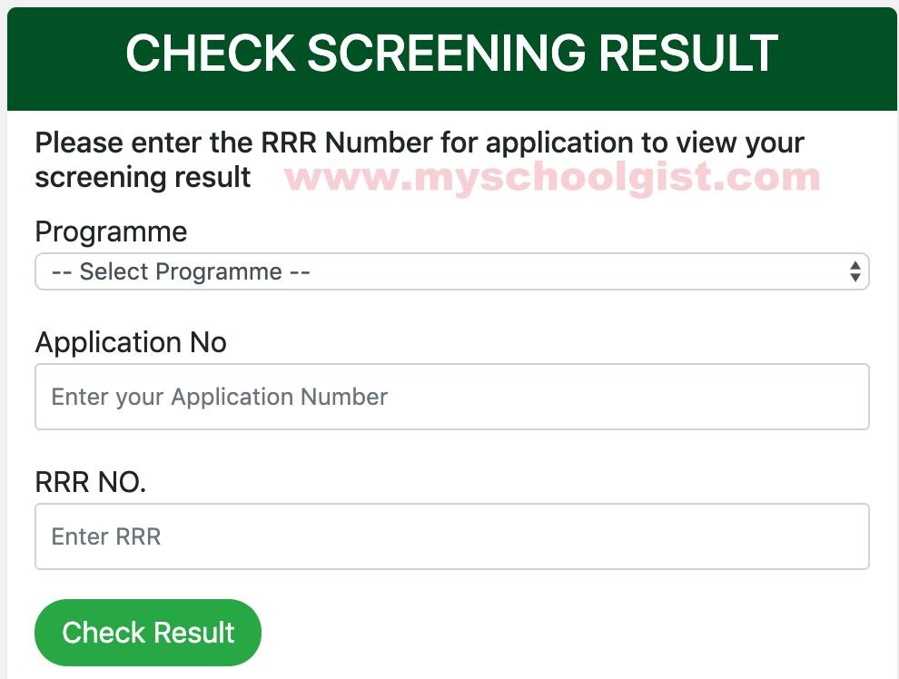 Federal Poly Ilaro HND Screening Result 2021/2022