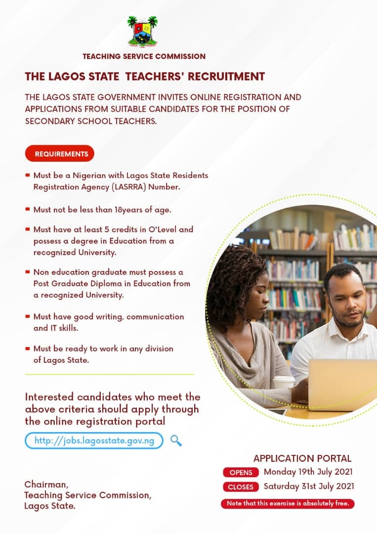The Lagos State 2021 Teachers' Recruitment