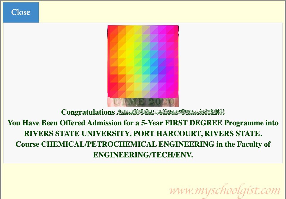 RSU Admission List For 2020/2021 Academic Session - MySchoolGist