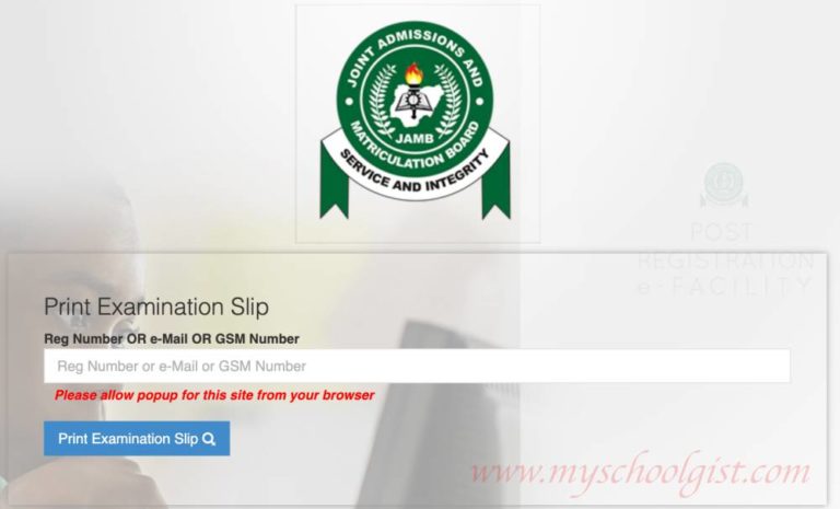 How to Re-Print JAMB UTME Slip 2022 › Do-it-Yourself