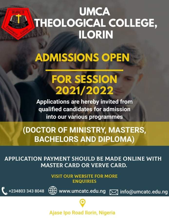 UMCA Theological College Admission Form 2021/2022