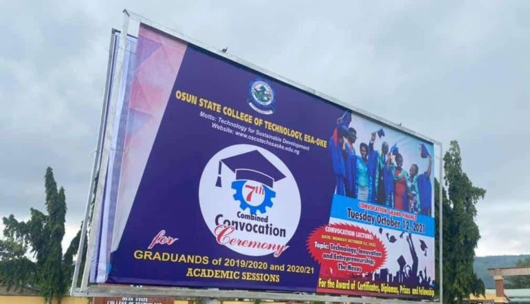 OSCOTECH 7th Combined Convocation Ceremony Date