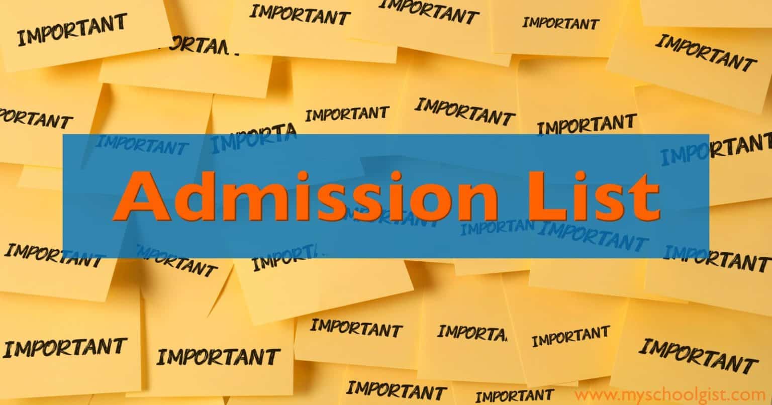 Schools Whose Admission Lists Have Been Released 2025/2026