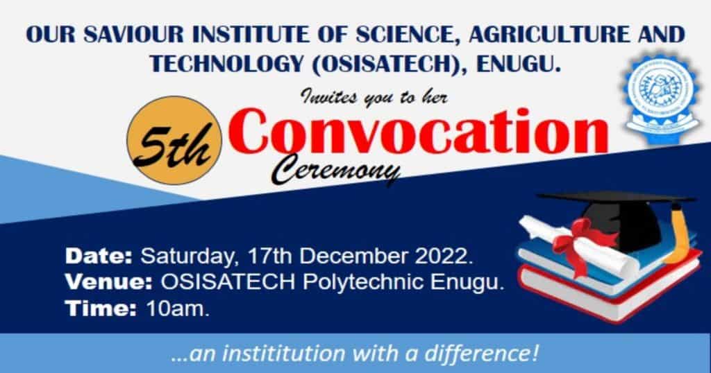 OSISATECH 5th Convocation Ceremony Programme Events