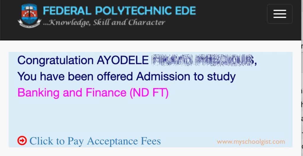 Ede Poly Admission List 2022/2023 | ND Full-Time 1st, 2nd & 3rd