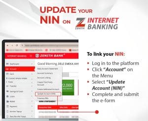 Link Your NIN to Your Zenith Bank Account Easily