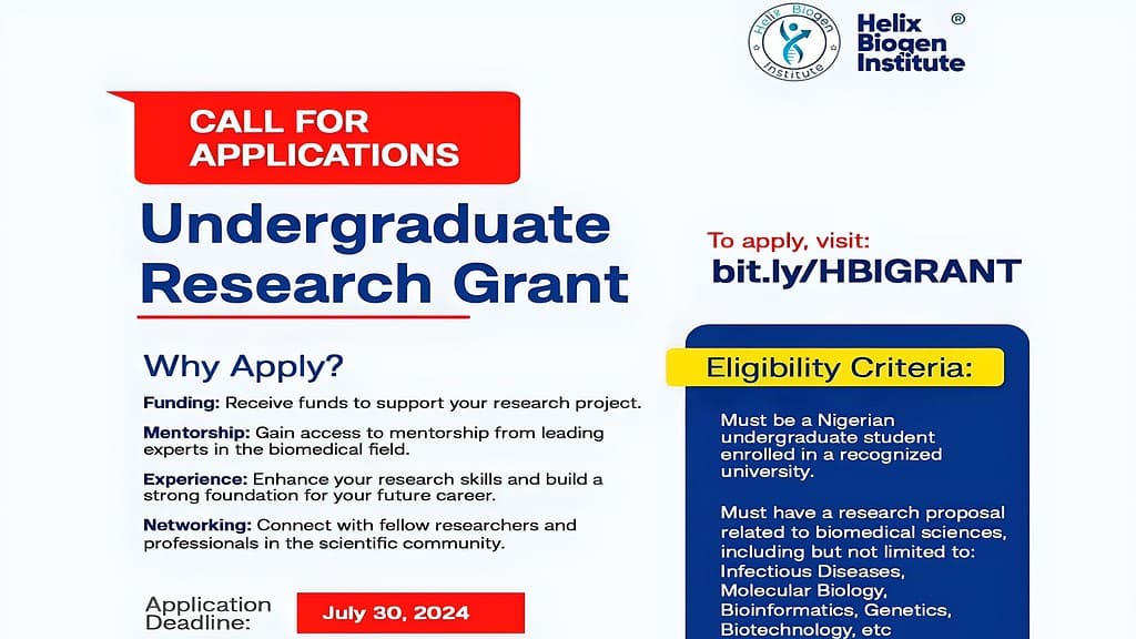 Helix Biogen Institute Project Research Grant 2024