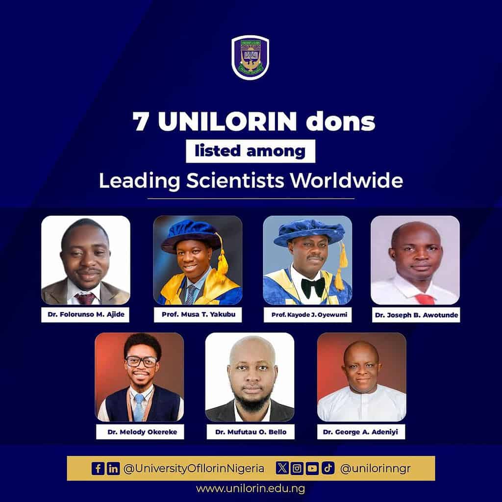 Seven UNILORIN Scientists Ranked in Top 2% Globally