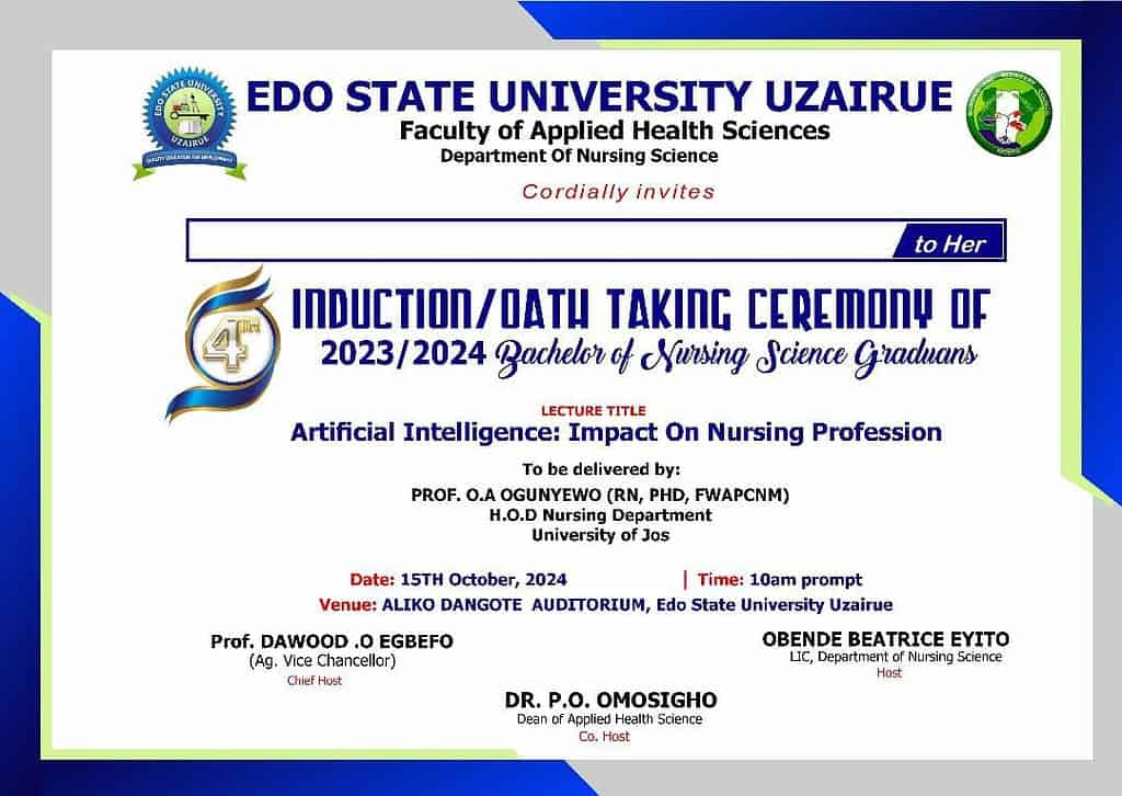 EDSU Department of Nursing Induction and Oath-Taking Ceremony